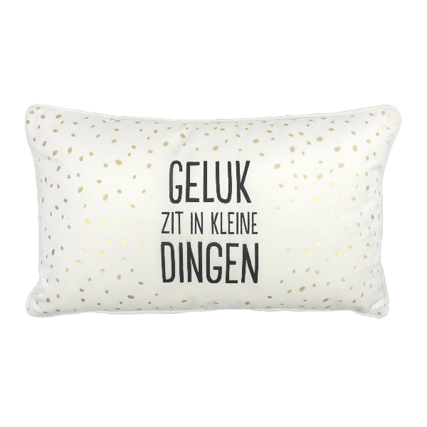 Gelukskussen wit met boodschap – Onlinegeschenken